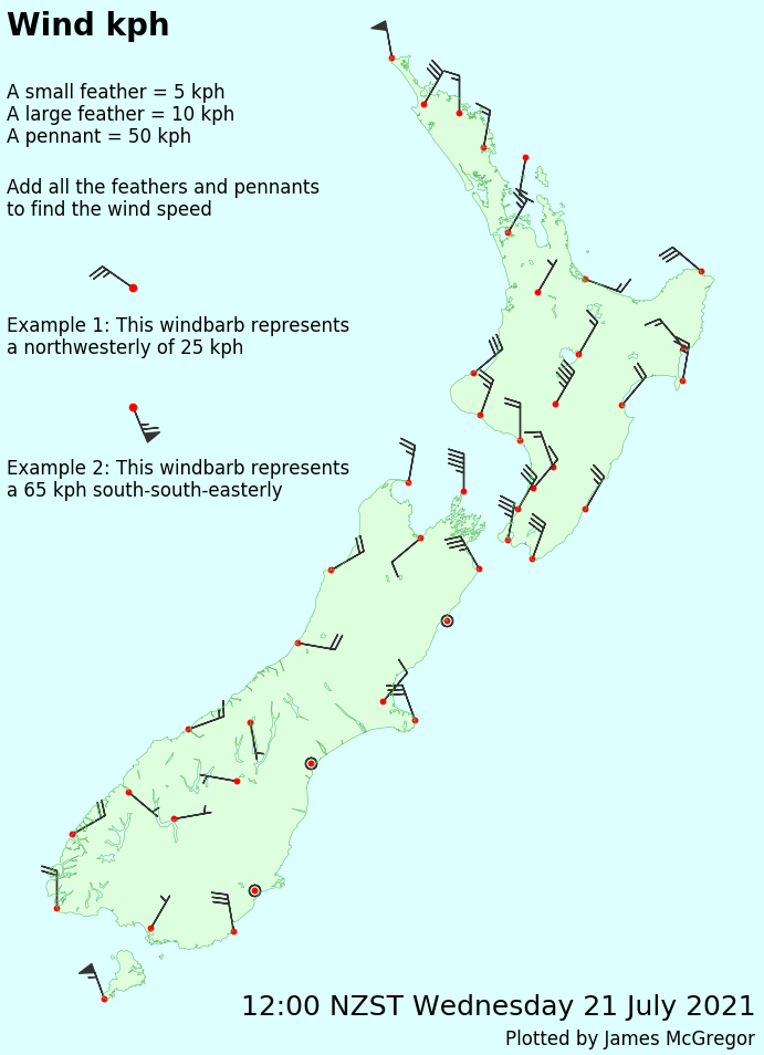 New Zealand Weather - current situation